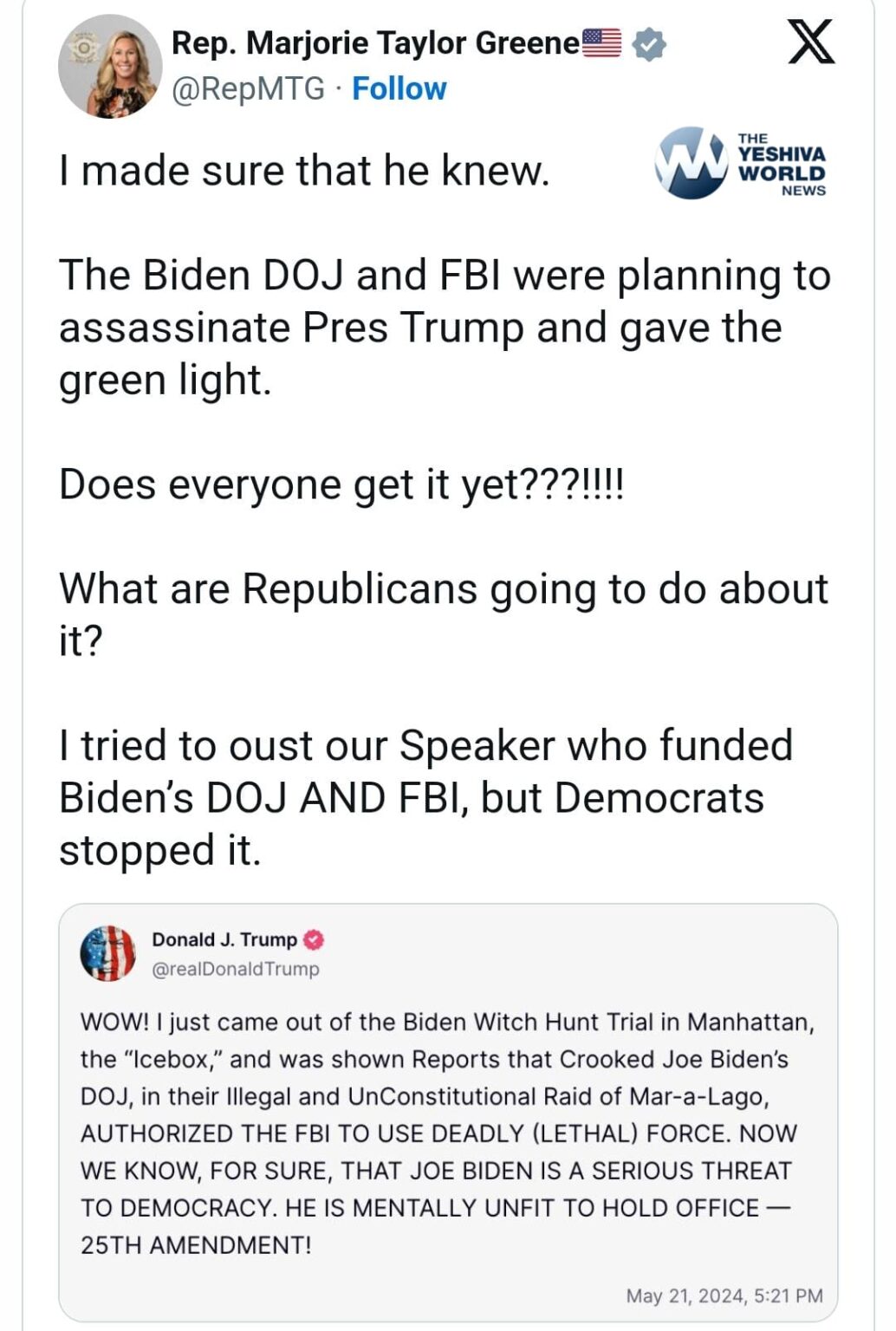 WOAH: Prominent Republican Accuses Biden Of Planning To Assassinate ... WOAH: Prominent Republican Accuses Biden Of Planning To Assassinate ...