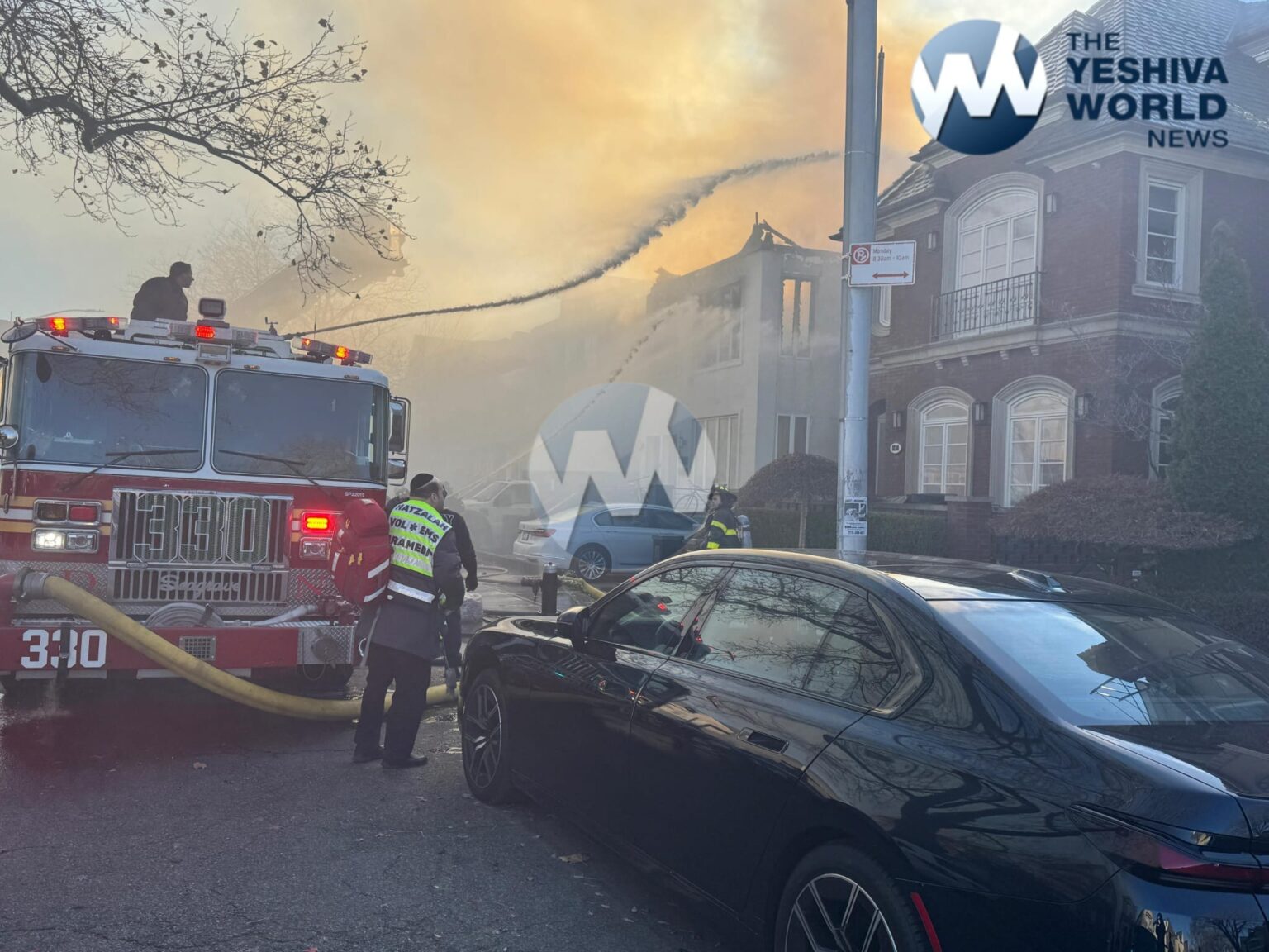 INFERNO IN FLATBUSH: Massive Wind-Driven Fire Engulfs Home, Roof ...